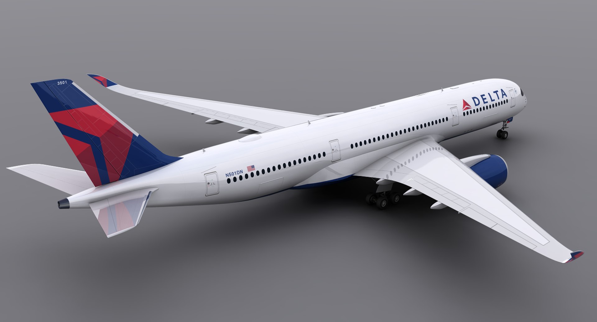 A350-900 Delta 3D - TurboSquid 1178701