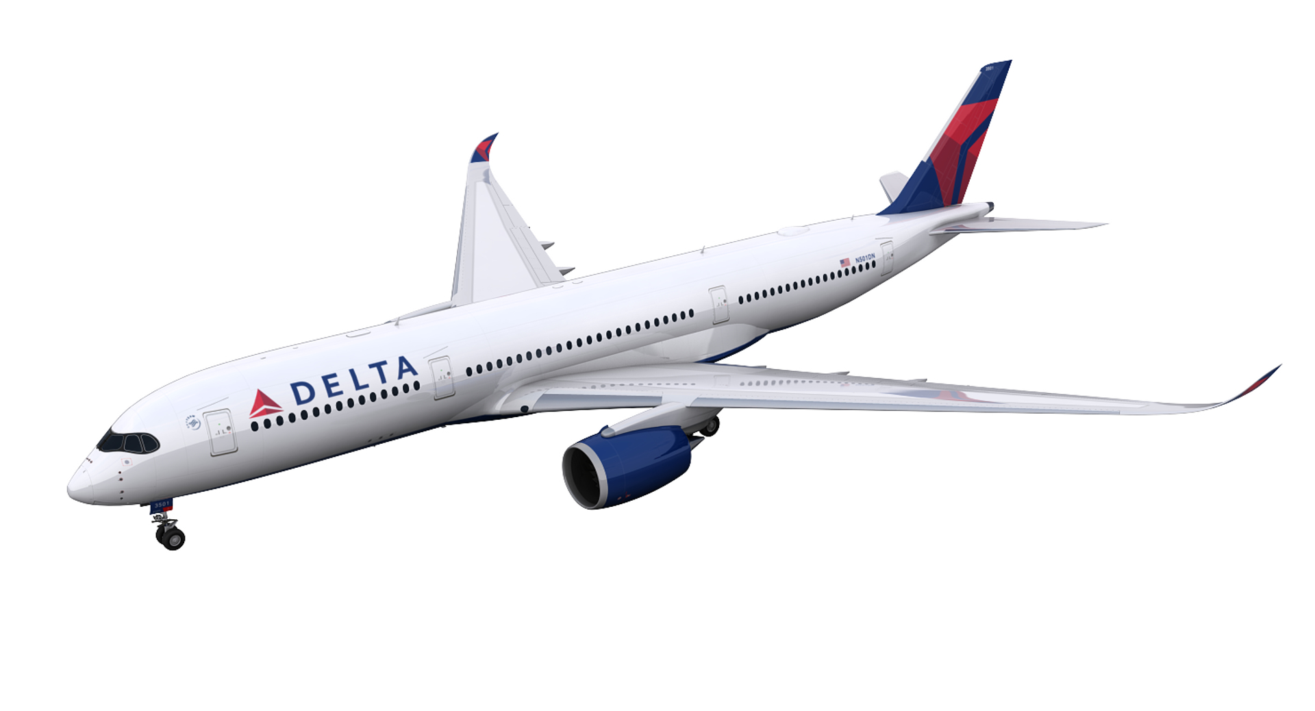 A350-900 Delta 3D - TurboSquid 1178701