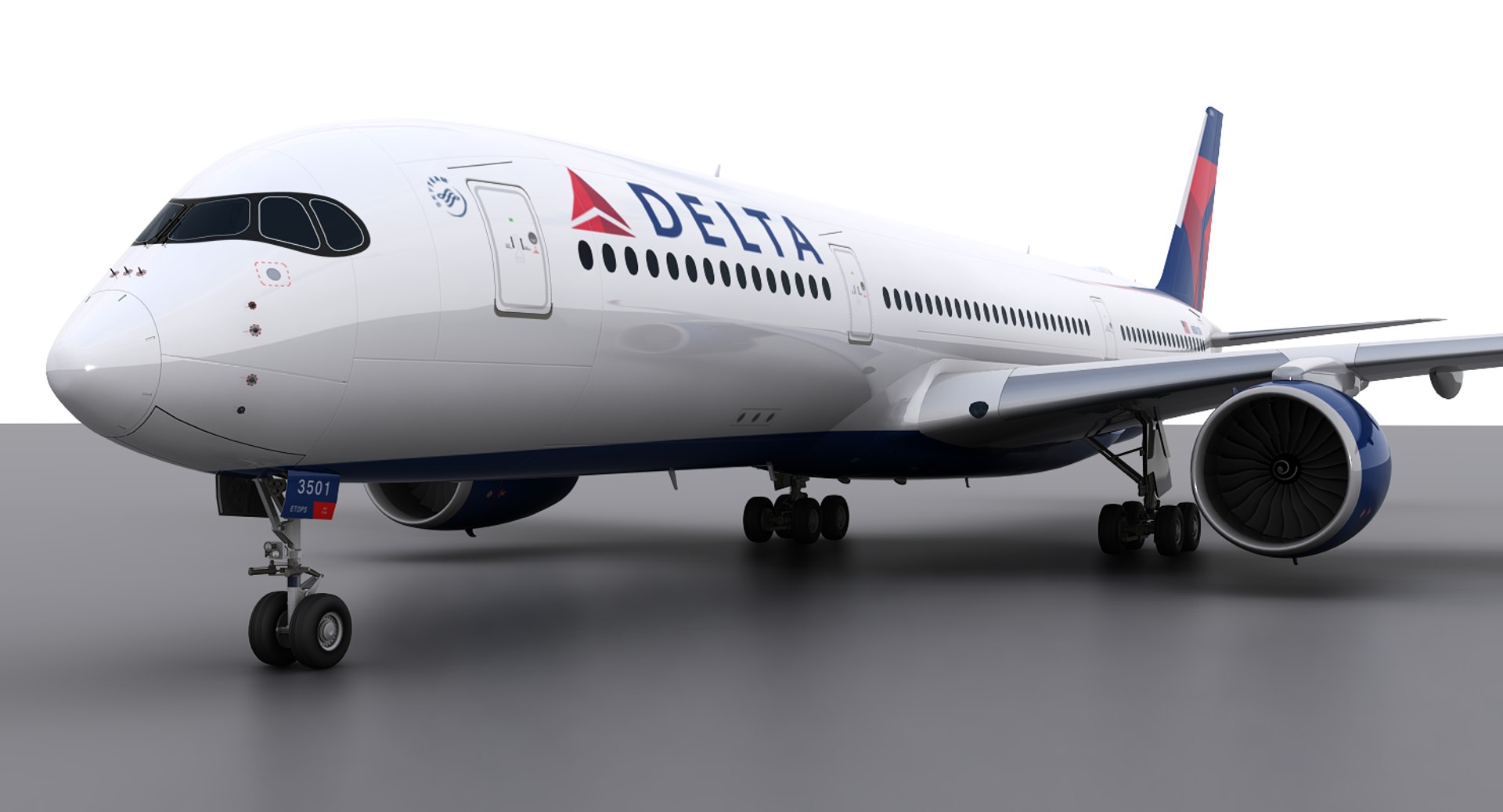 A350-900 Delta 3D - TurboSquid 1178701