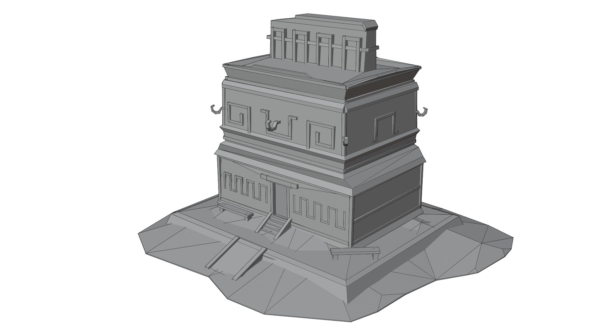 3D Model Mayan Buildings - - TurboSquid 1607689