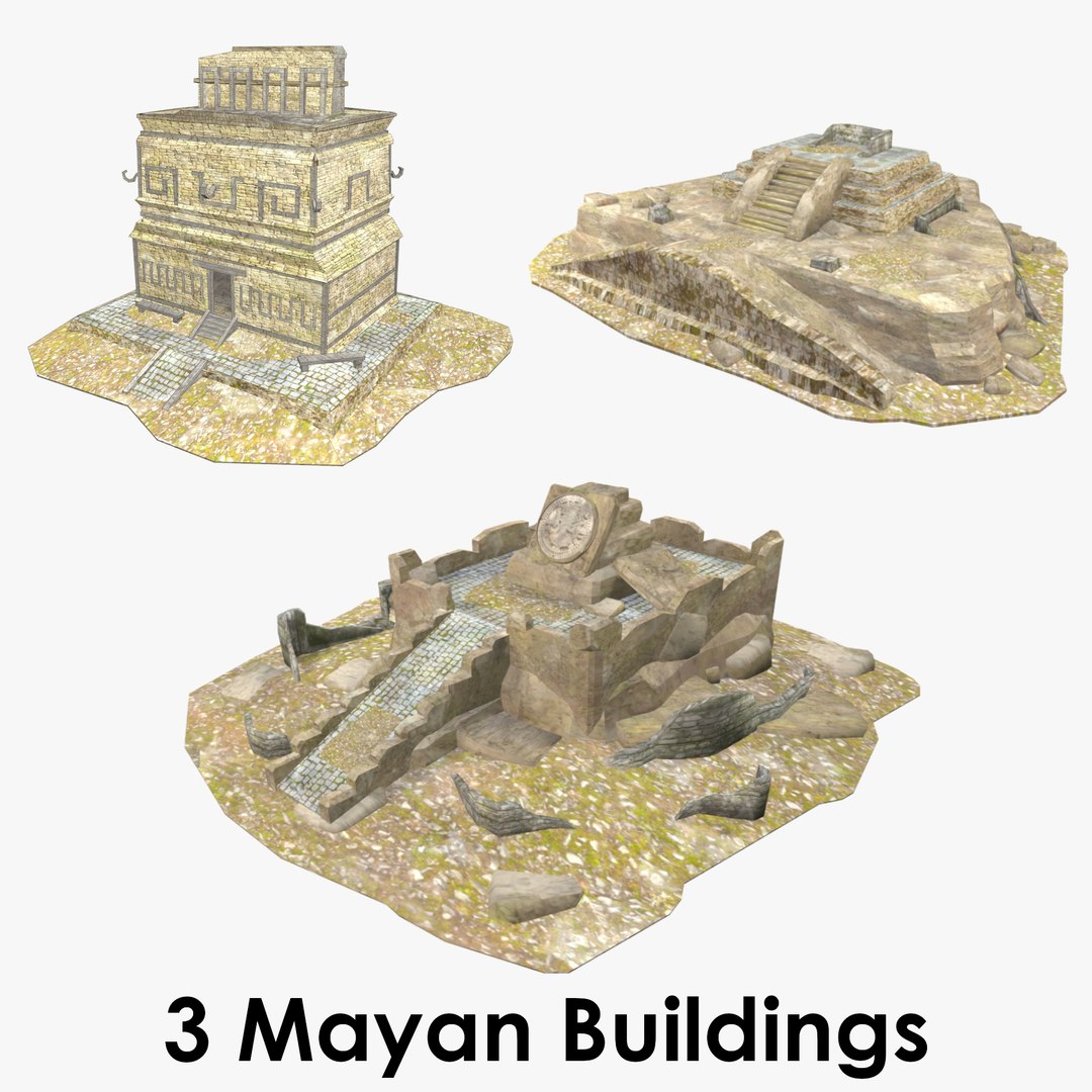 3D Model Mayan Buildings - - TurboSquid 1607689