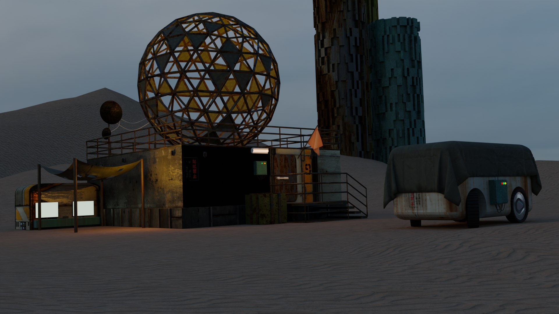 3D Apocalyptic Base - TurboSquid 2159363