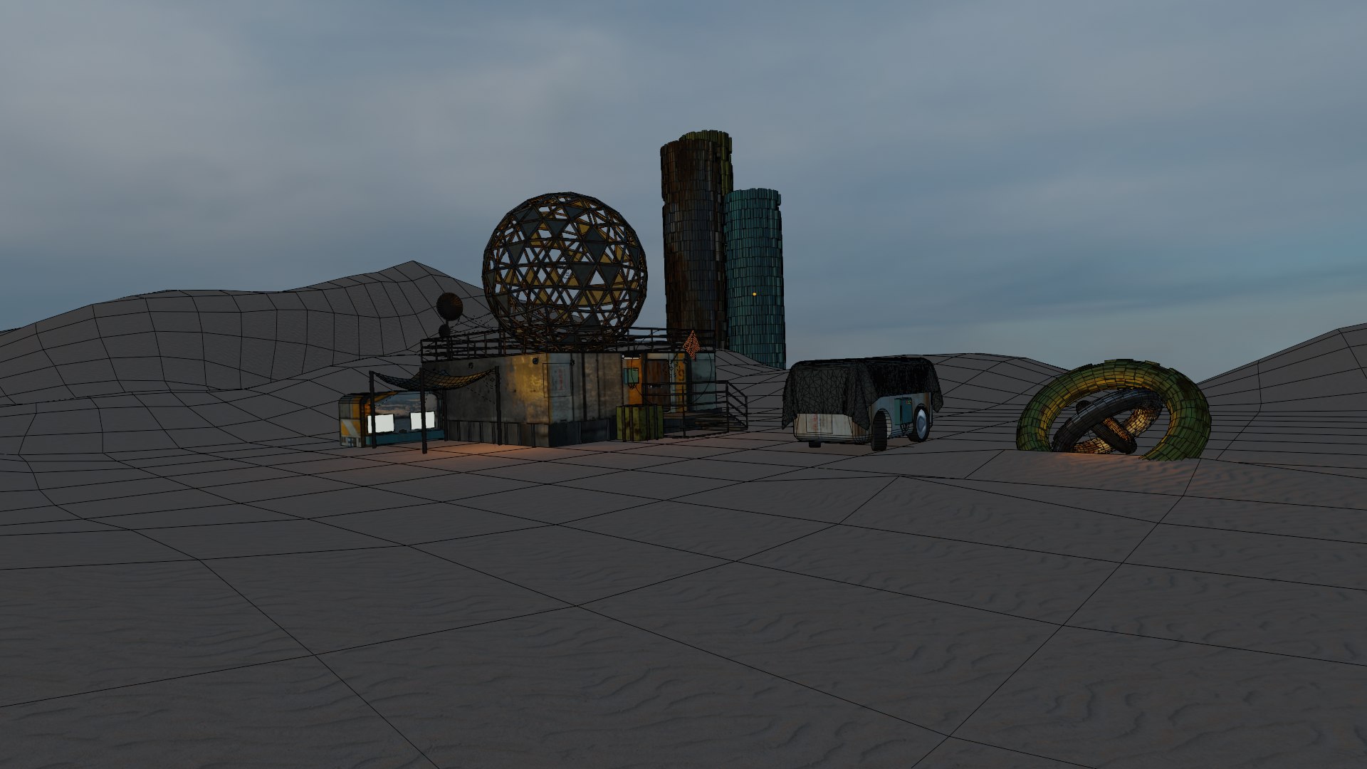 3D Apocalyptic Base - TurboSquid 2159363