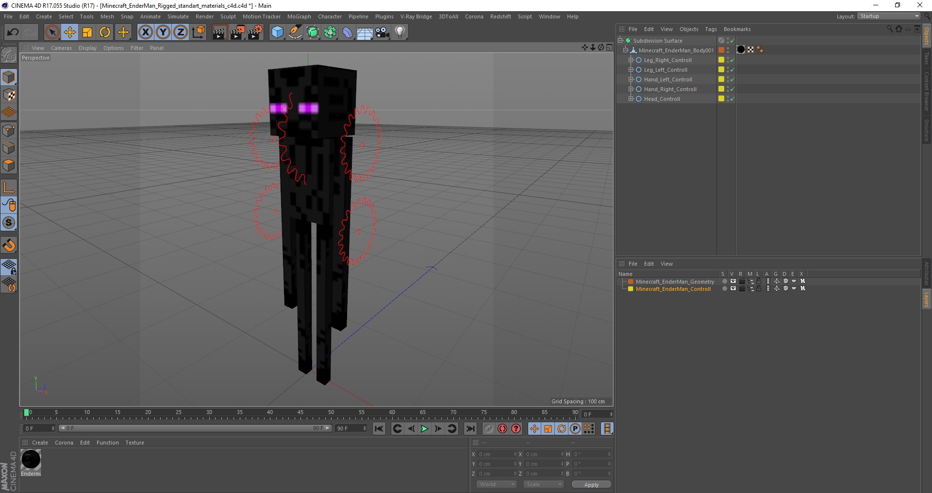 3D Model Minecraft Enderman Rigged - TurboSquid 1538825