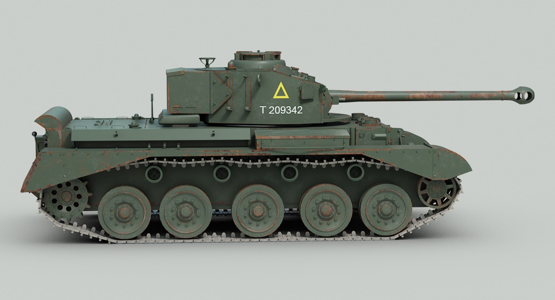 british a34 comet tank 3d max