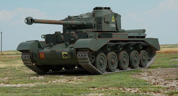 british a34 comet tank 3d max