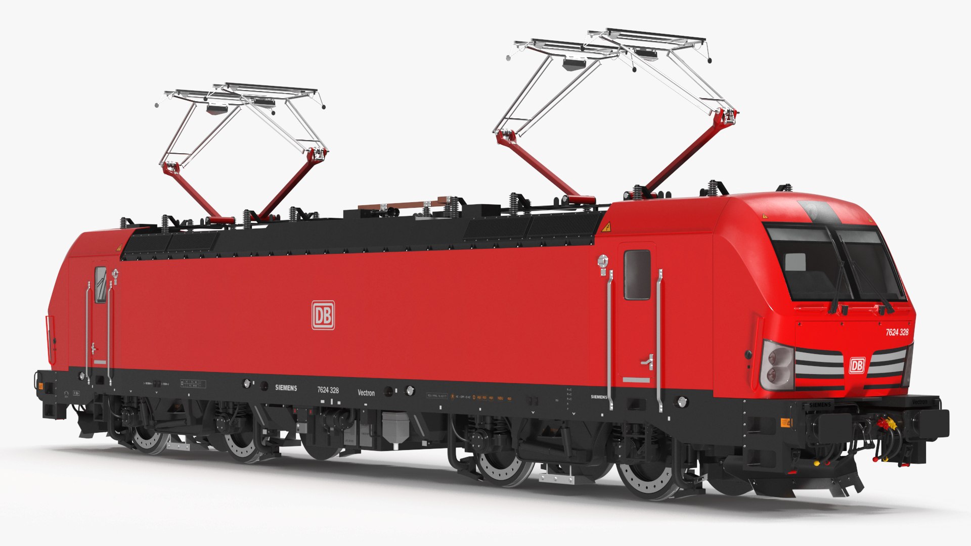 3D model Red Siemens Vectron Locomotive Rigged for Cinema 4D ...