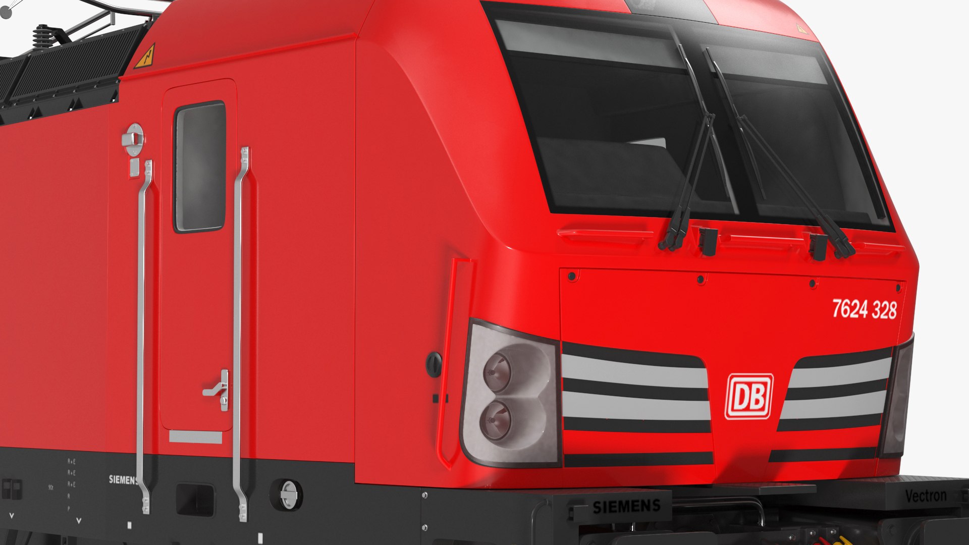 3D model Red Siemens Vectron Locomotive Rigged for Cinema 4D ...