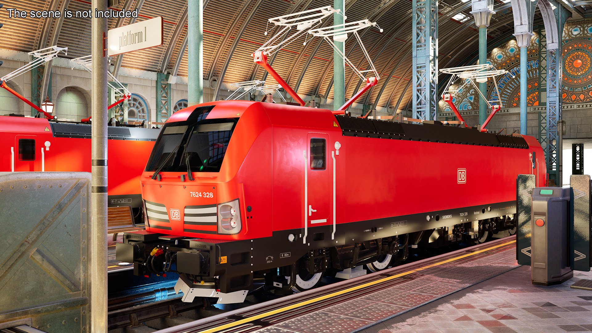 3D model Red Siemens Vectron Locomotive Rigged for Cinema 4D ...