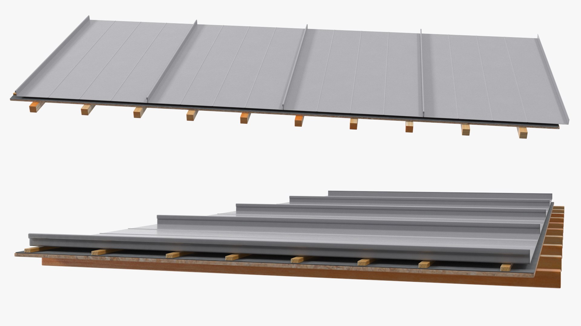 Standing Seam Roof 3D Model - TurboSquid 2248295