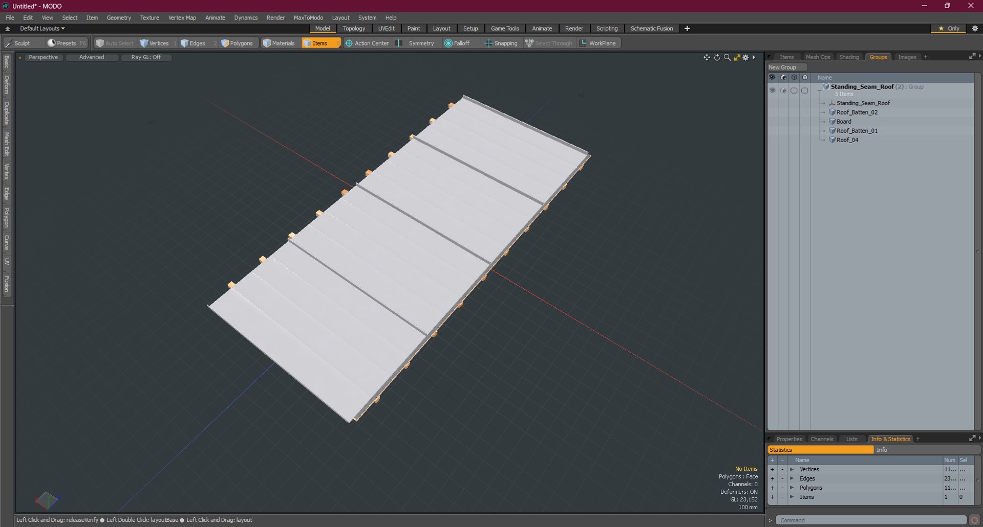 Standing Seam Roof 3D Model - TurboSquid 2248295