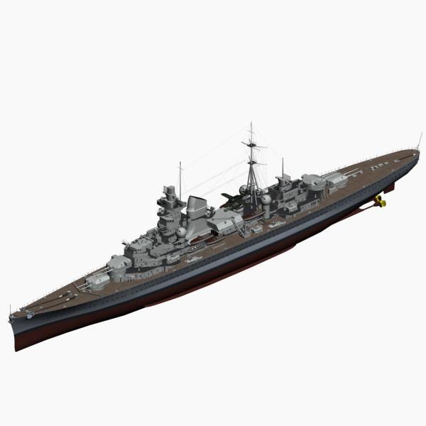 light cruiser karlsruhe ww2 german 3d model