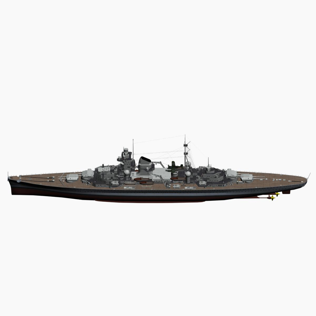 Heavy Cruiser Hipper Ww2 German 3d Max