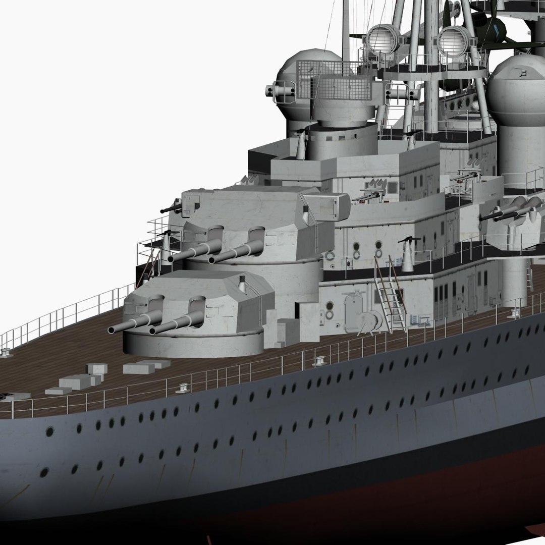 Heavy Cruiser Hipper Ww2 German 3d Max