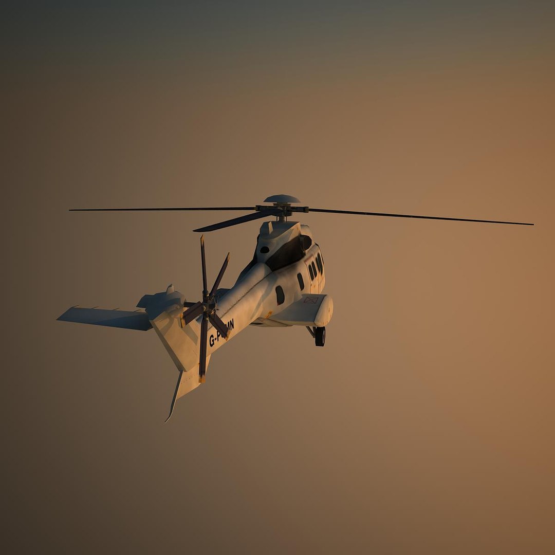 3d aerospatiale basic helicopter model