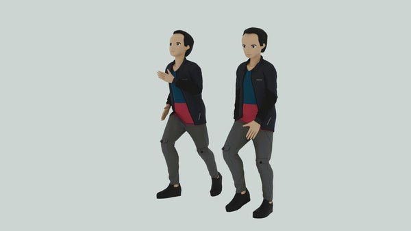 3D Cartoon Character Walking and Running Animation - TurboSquid 2004012