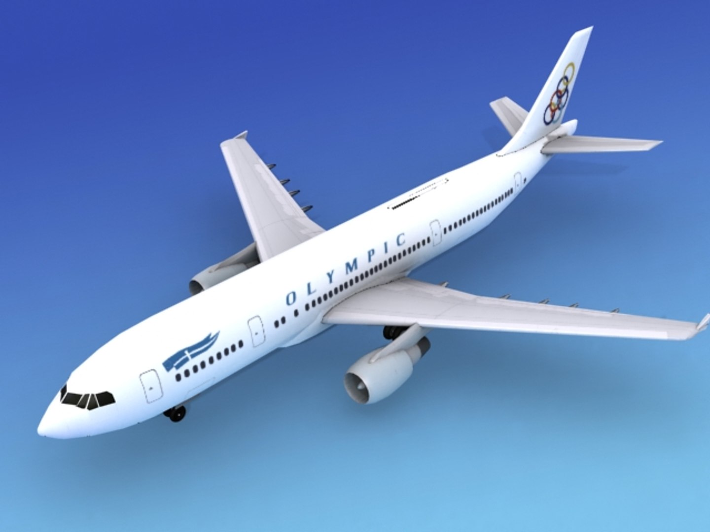 Airline Airbus A300 3d Model