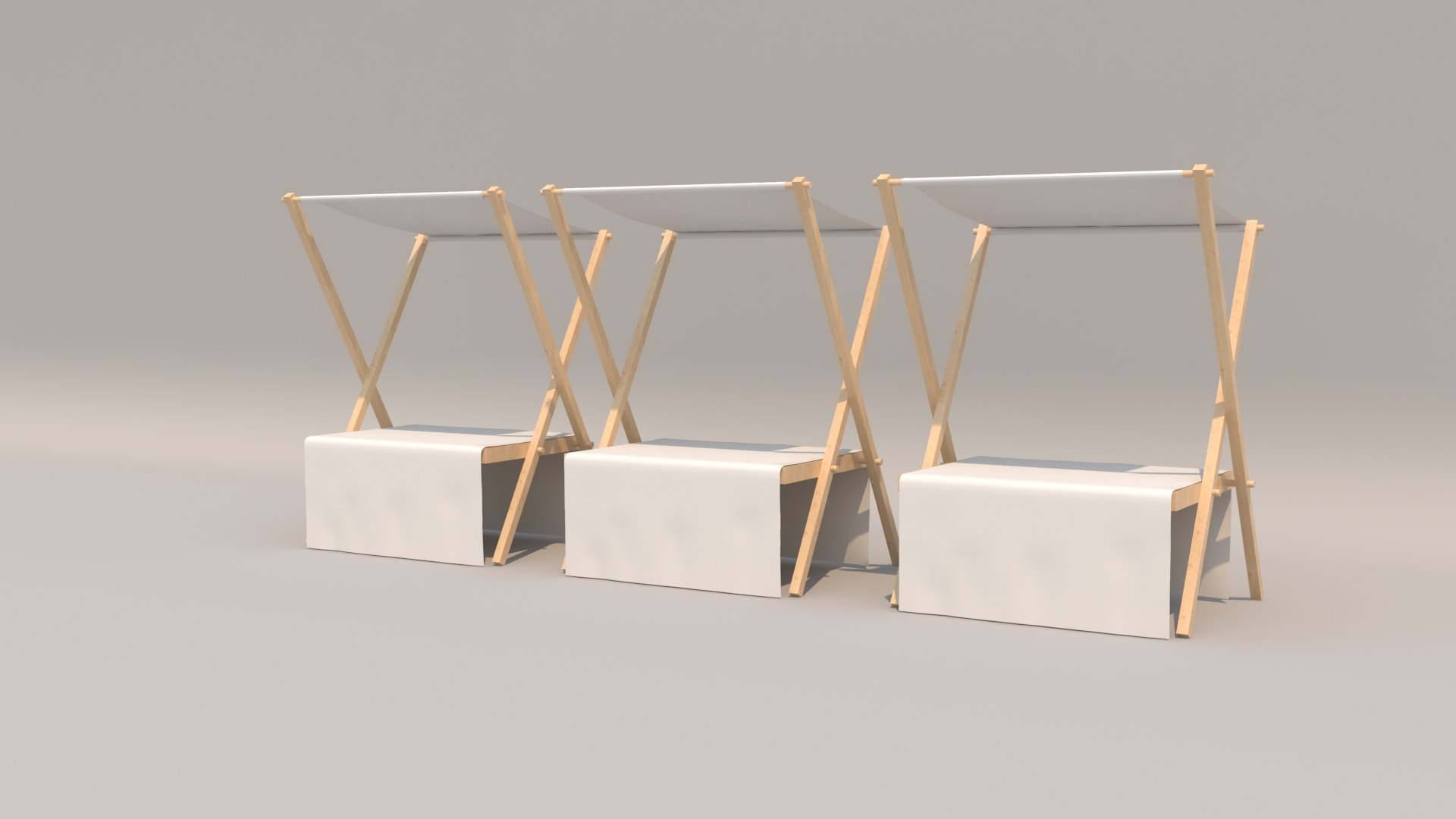 3D Market Table Stall Model - TurboSquid 1839849