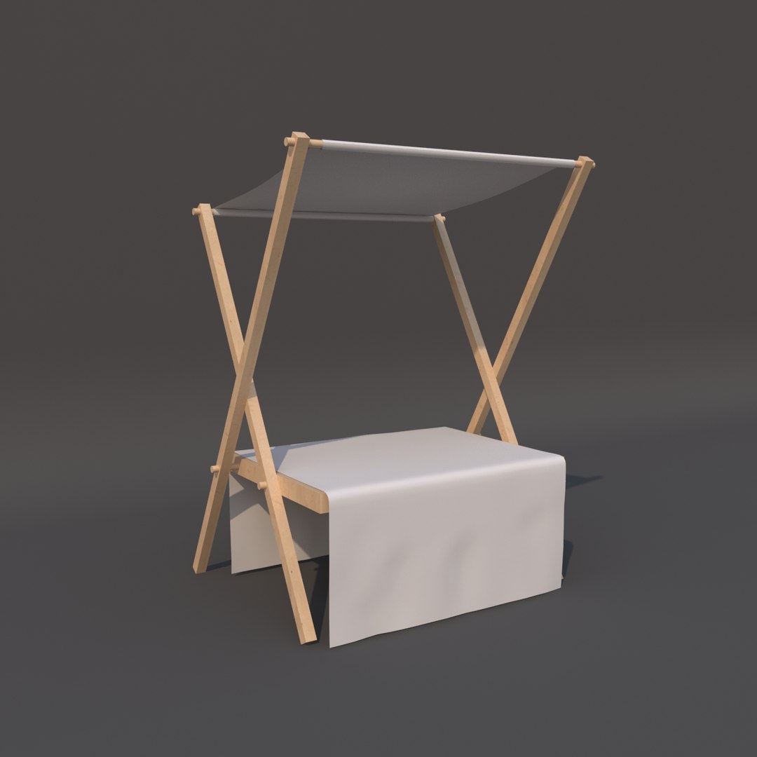 3D Market Table Stall Model - TurboSquid 1839849