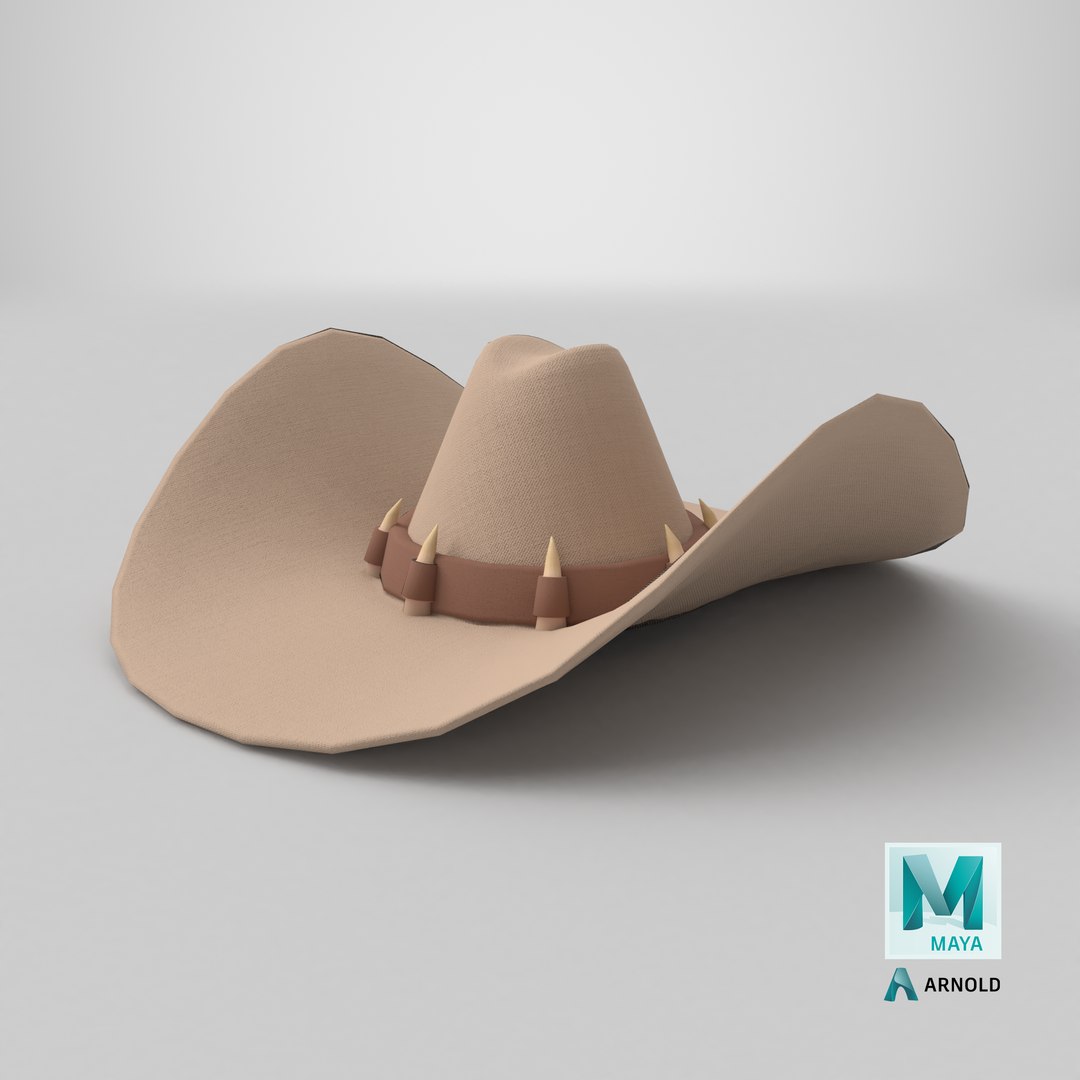 Cartoon Cowboy Hat With Teeth 3D - TurboSquid 2241386
