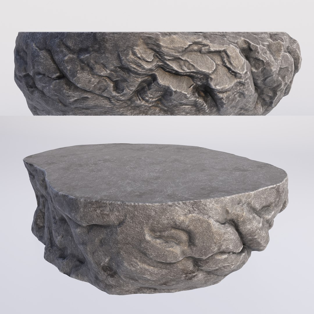 Rock Wooden Tables Model - TurboSquid 2026316