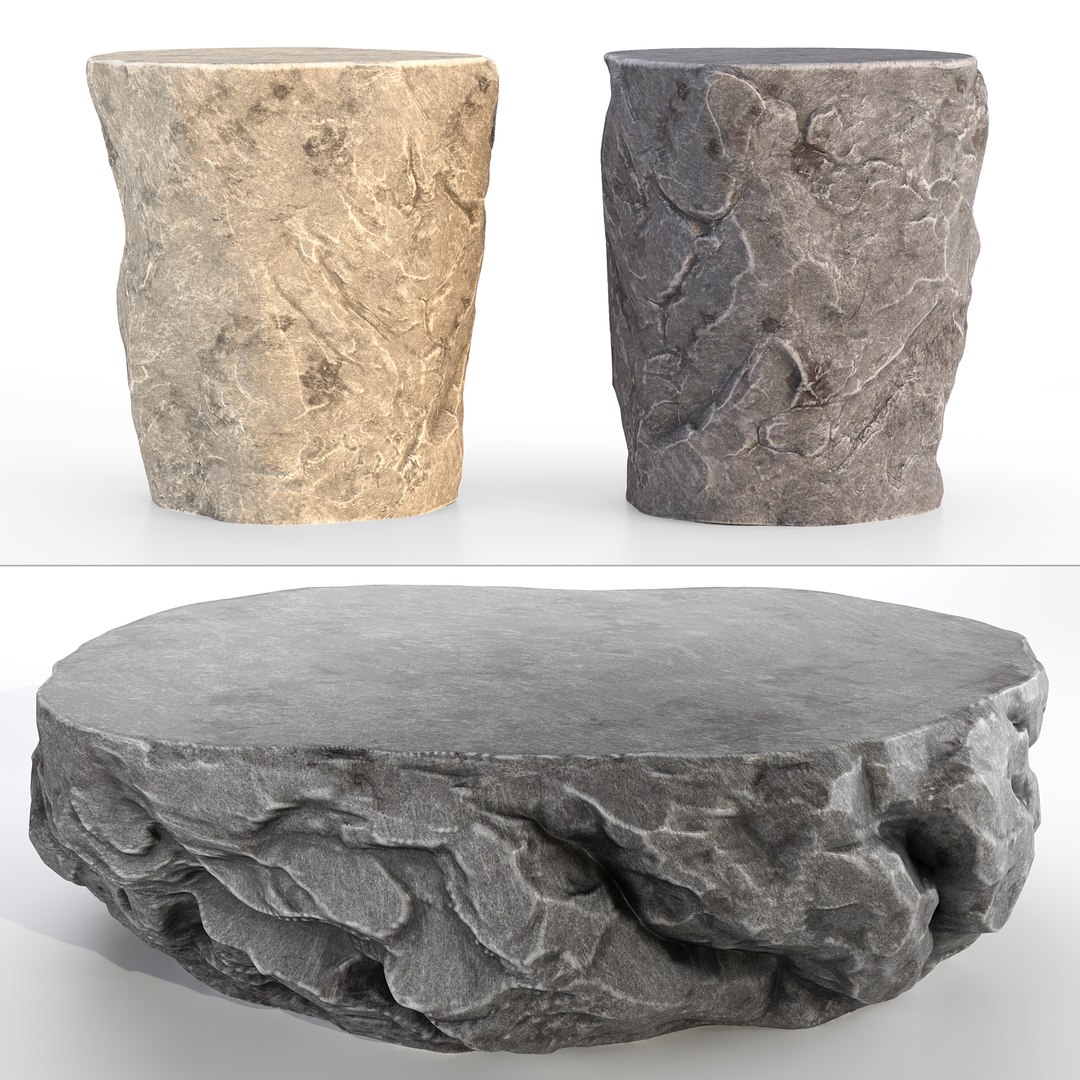 Rock Wooden Tables Model - TurboSquid 2026316