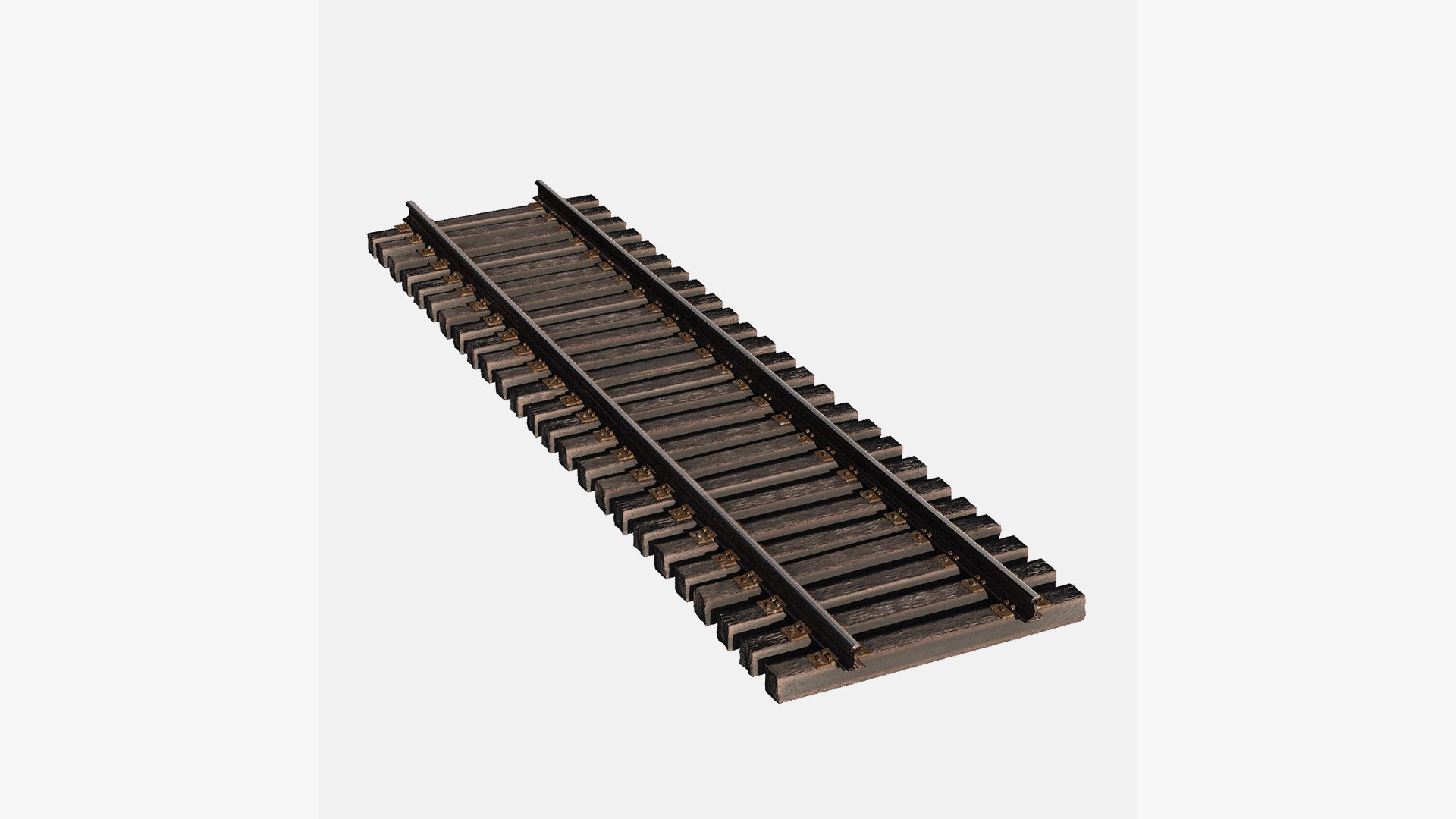 3D Wooden Railway Tracks Model - TurboSquid 2304312