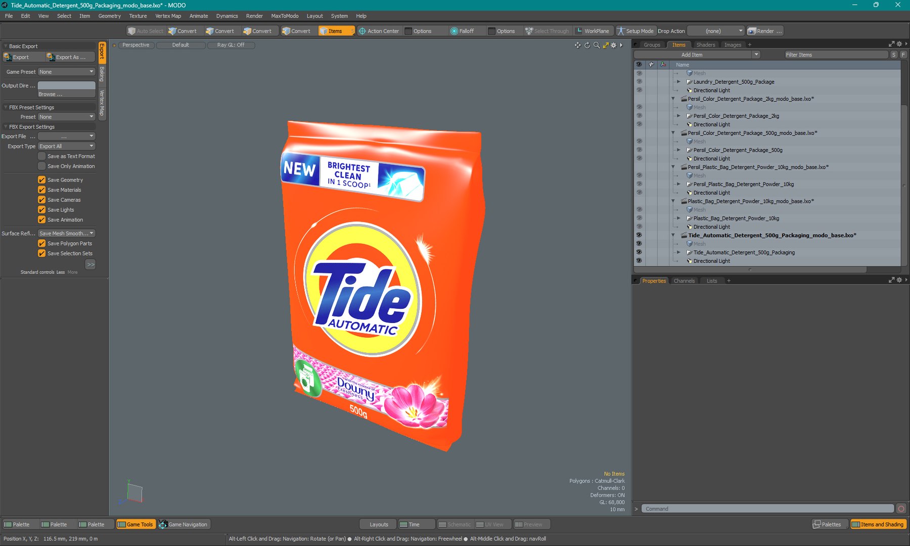 Tide Automatic Detergent 500g Packaging 3D Model - TurboSquid 2409943