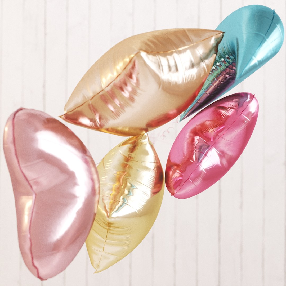 3D Colorful Foil Helium Balloons - TurboSquid 1310855