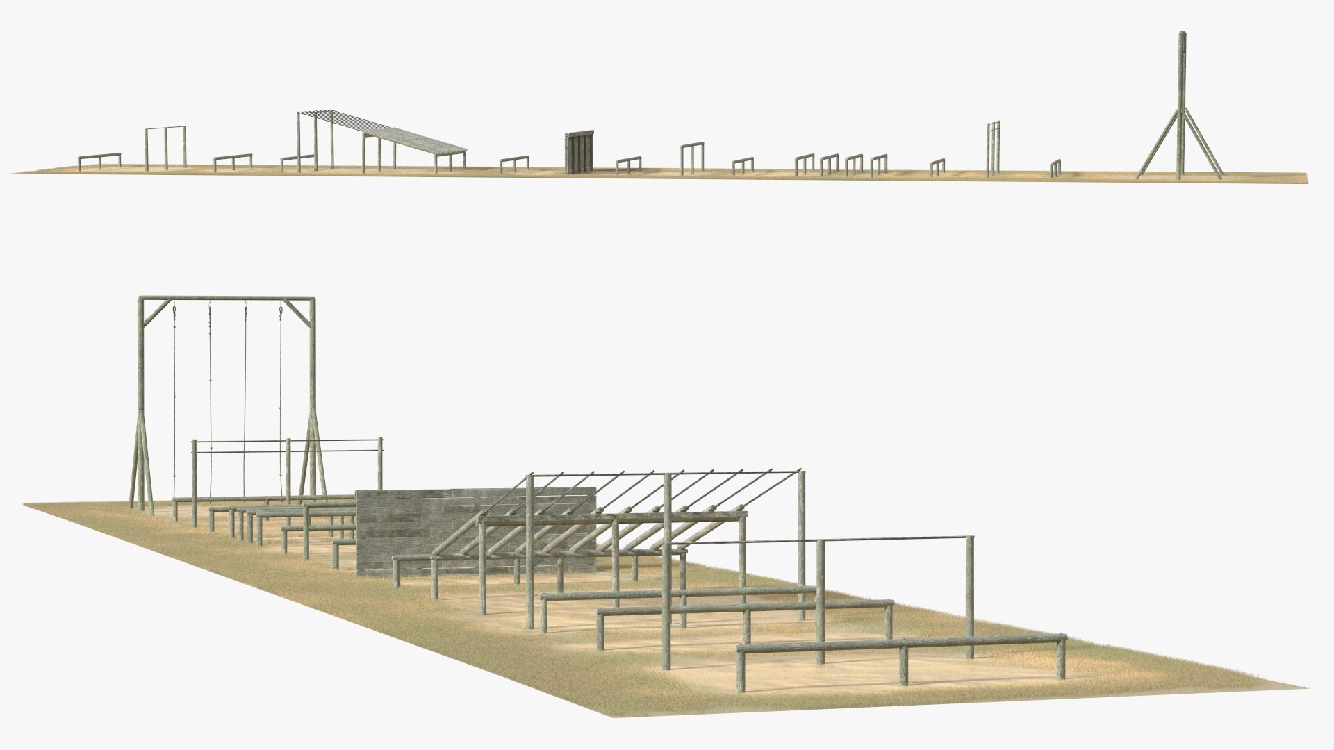 Military Obstacle Course Old Fur 3D - TurboSquid 2234703