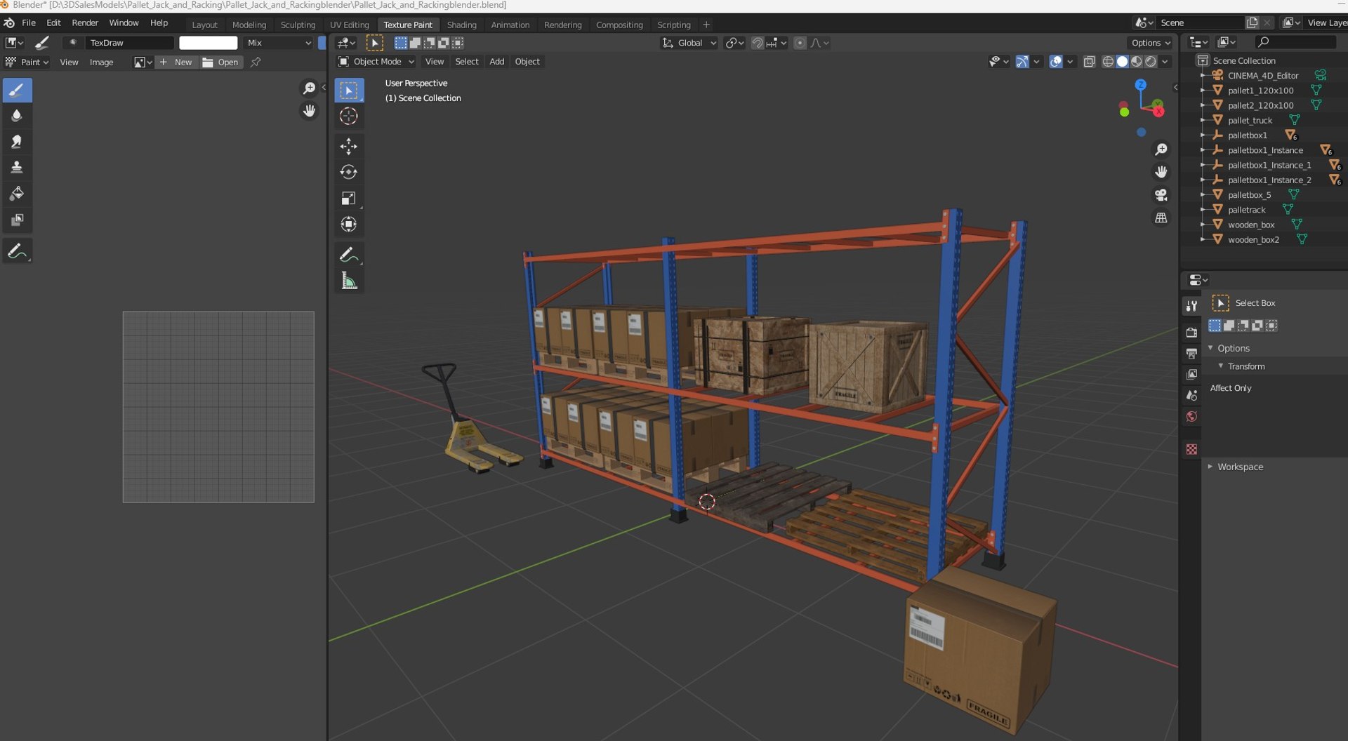 Pallet Jack And Racking 3D Model - TurboSquid 2426206