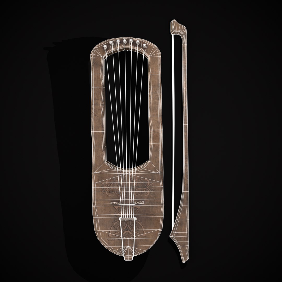 3D Worn Medieval Lyre - TurboSquid 2034993