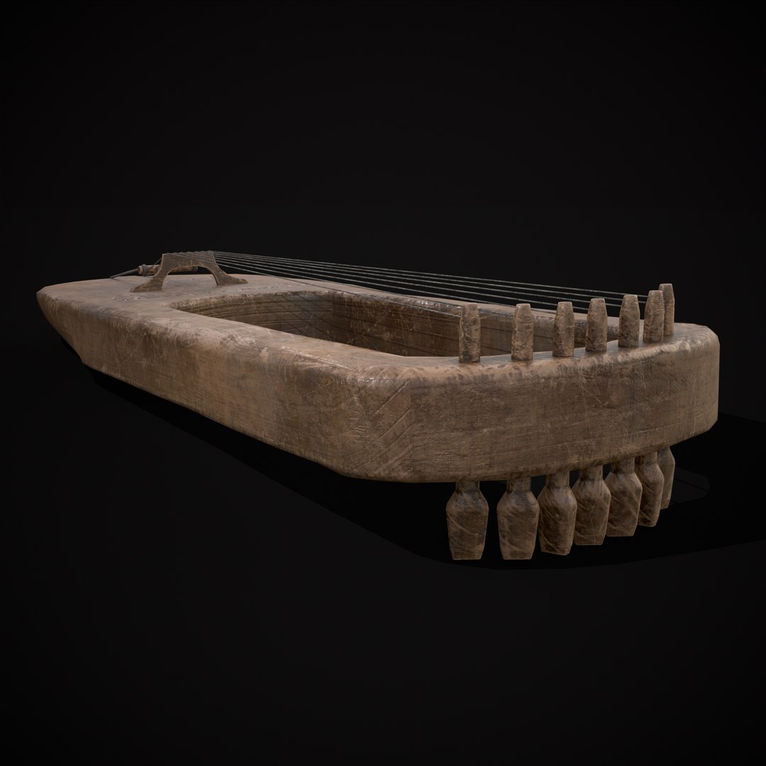 3D Worn Medieval Lyre - TurboSquid 2034993
