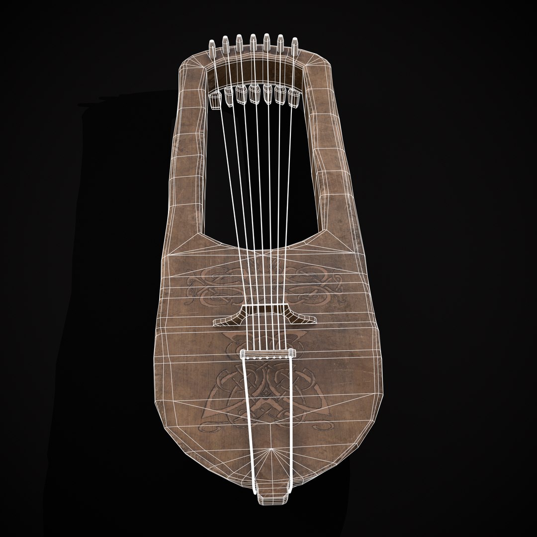 3D Worn Medieval Lyre - TurboSquid 2034993