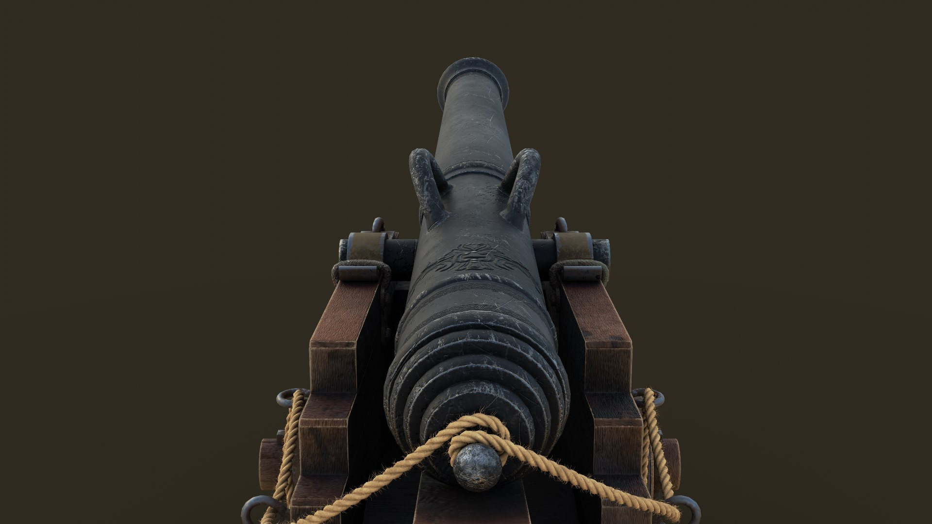 3D Model Ship Cannon - TurboSquid 1841237