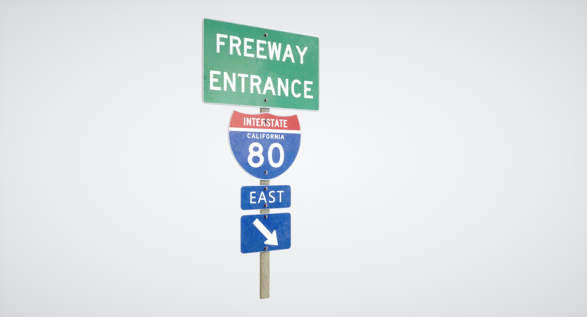 3D Lightwave Freeway Sign - TurboSquid 1277683