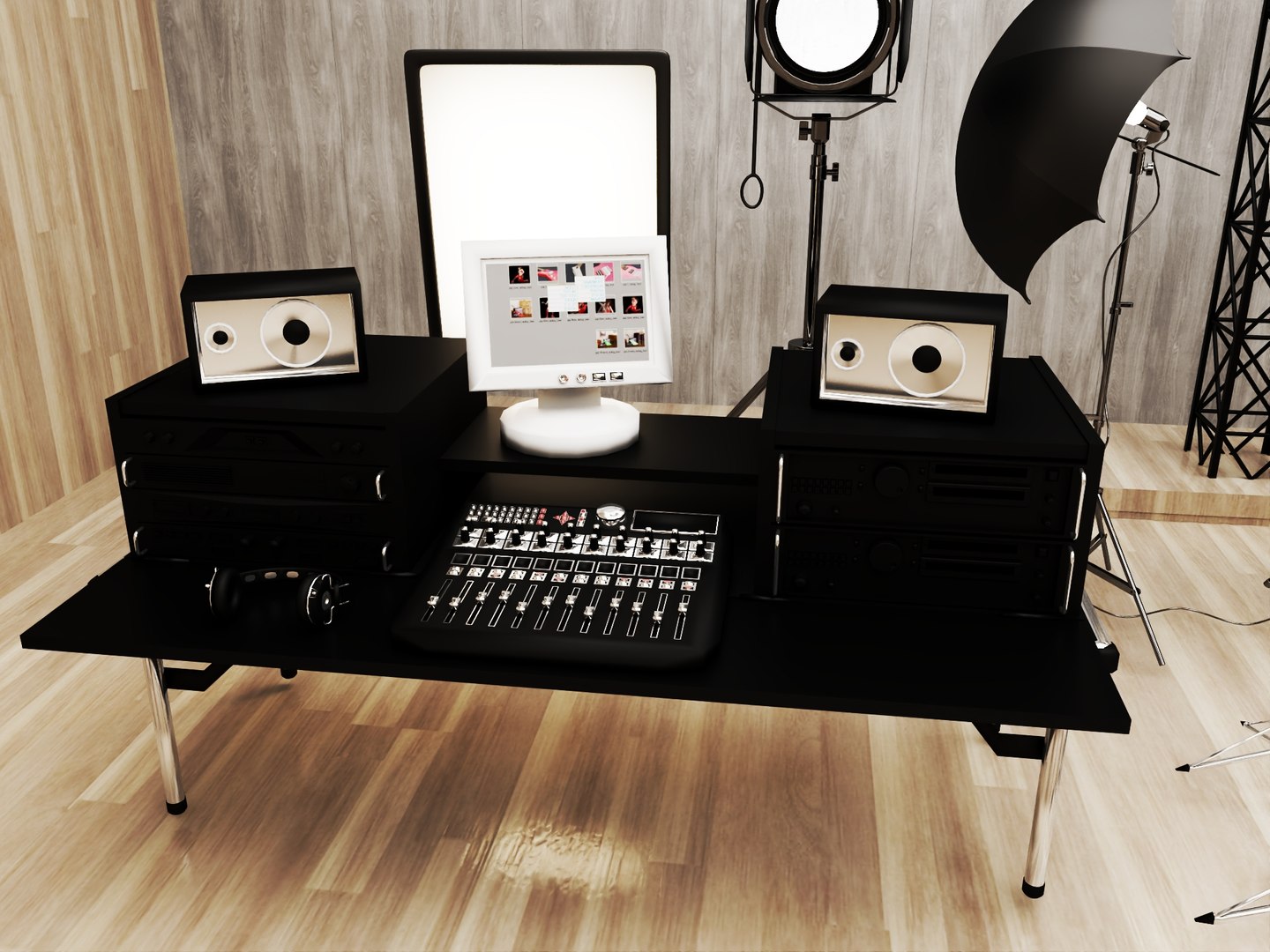 Professional Film Photography Studio Equipment Set 3D Model ...