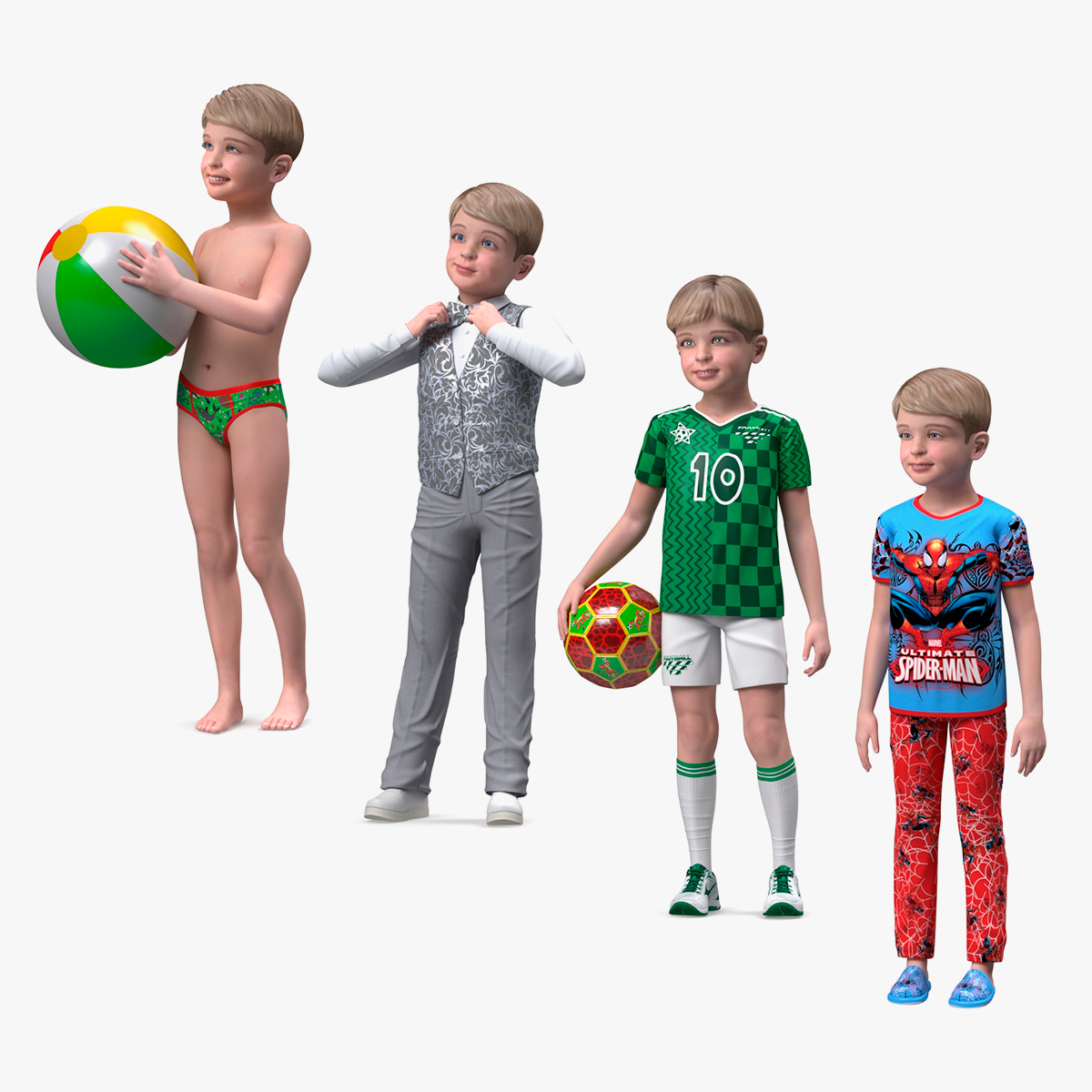 modelo 3d Colección infantil niños 2 - TurboSquid 2079770