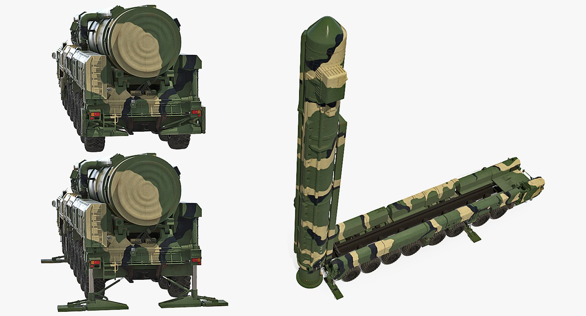 Transporter erector launcher rt-2pm model - TurboSquid 1236285