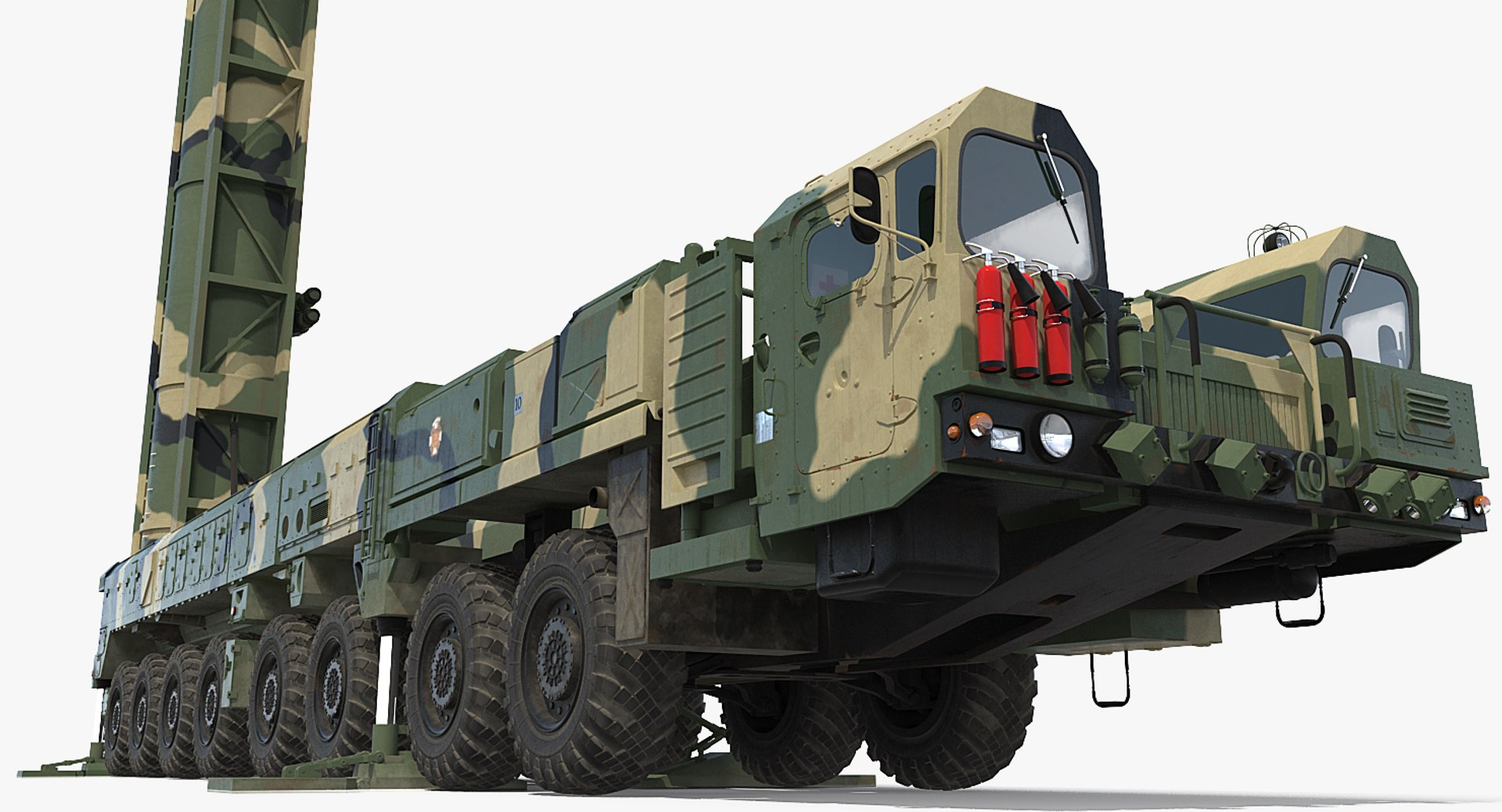 Transporter erector launcher rt-2pm model - TurboSquid 1236285