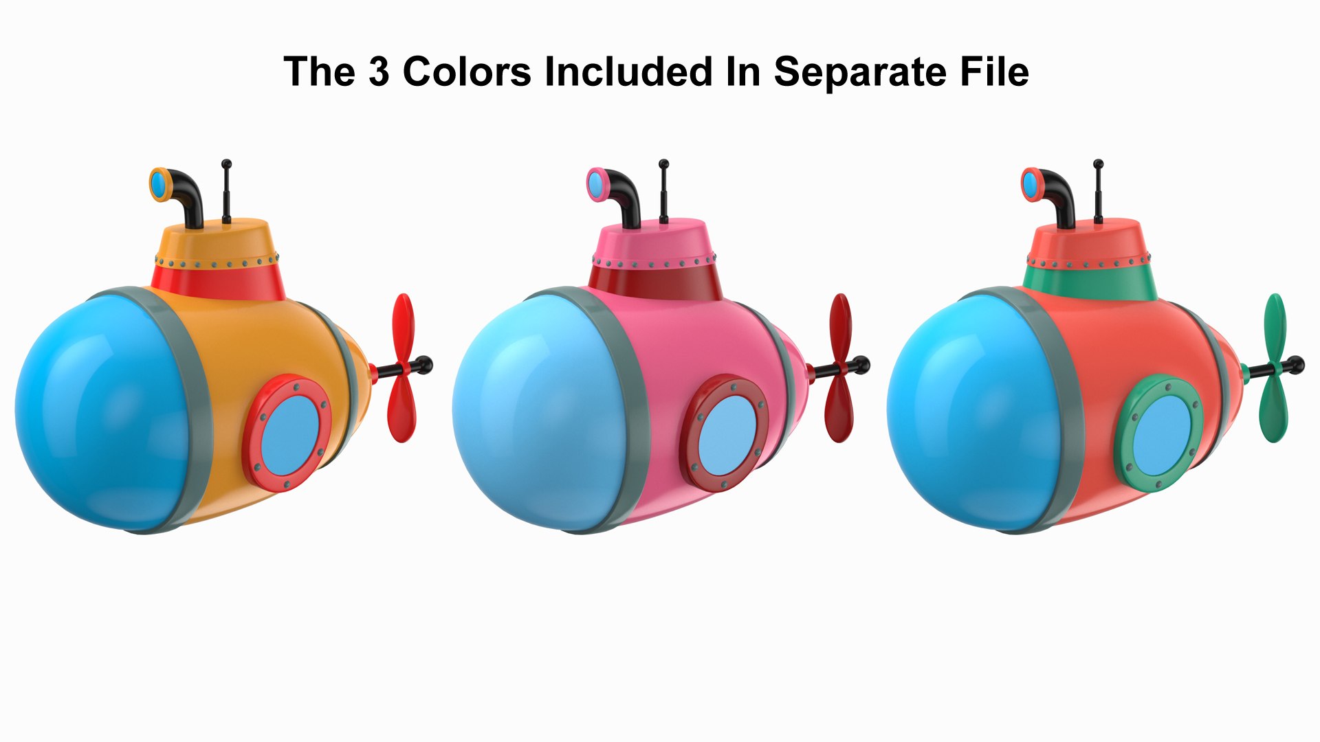 Cartoon Submarines Collection 3D - TurboSquid 2284171