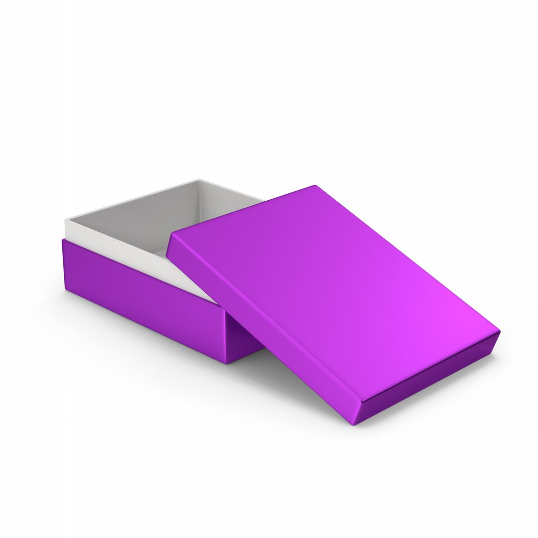 Open Box Purple 3D Model - TurboSquid 2078451