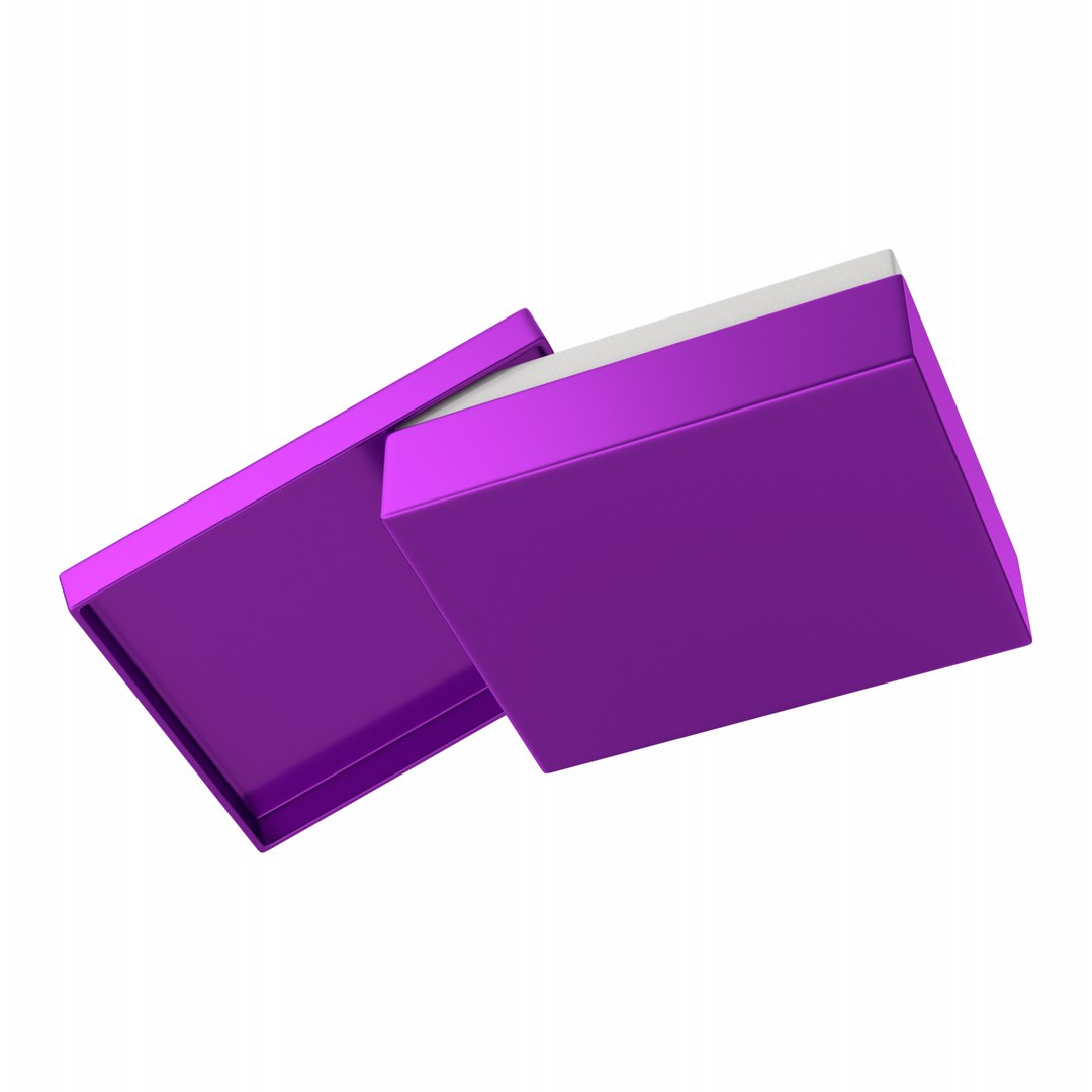 Open Box Purple 3D Model - TurboSquid 2078451