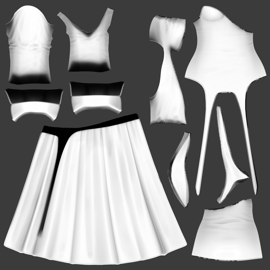 3D model Female Fashion Diva Outfit - TurboSquid 1949687