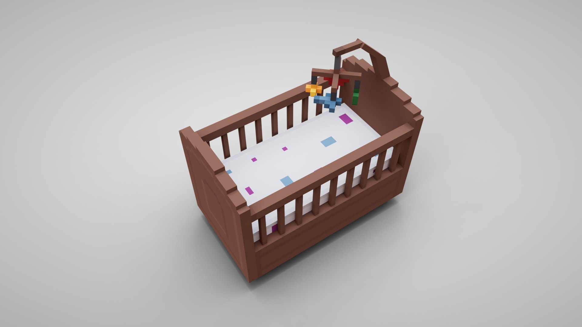 Voxel Crib 3D Model - TurboSquid 1939735