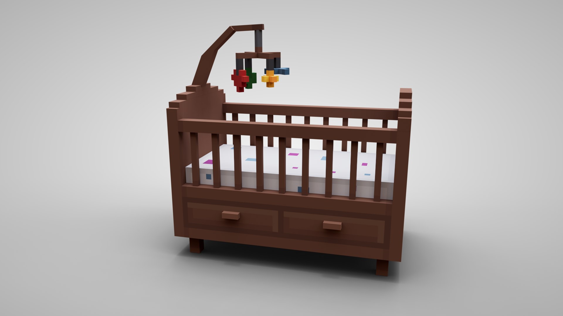 Voxel Crib 3D Model - TurboSquid 1939735