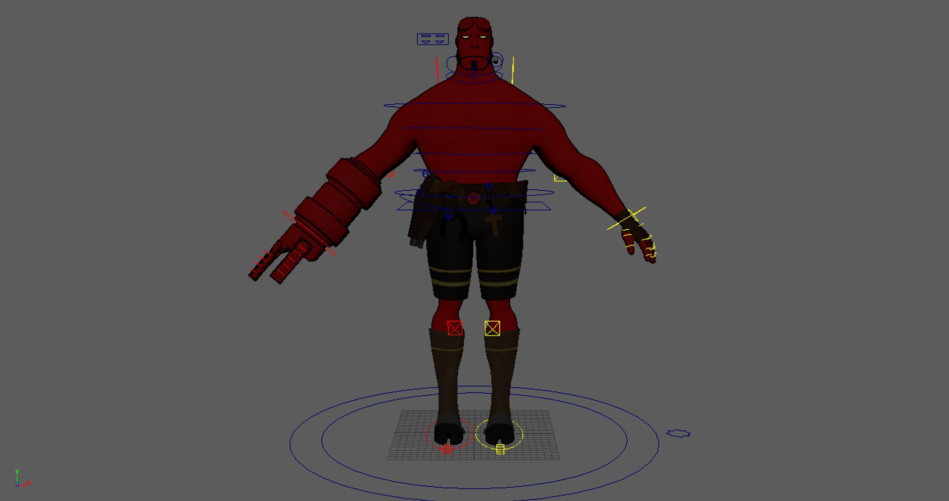 3D Hellboy Rig - TurboSquid 2060496