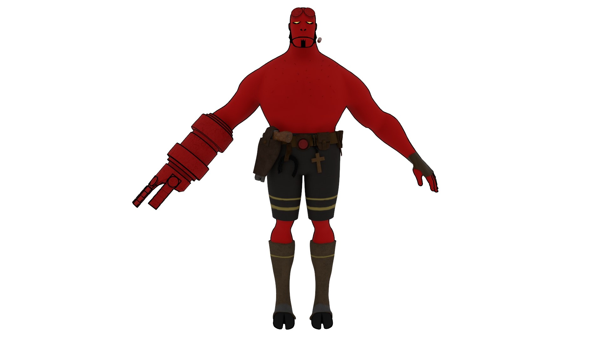 3D Hellboy Rig - TurboSquid 2060496