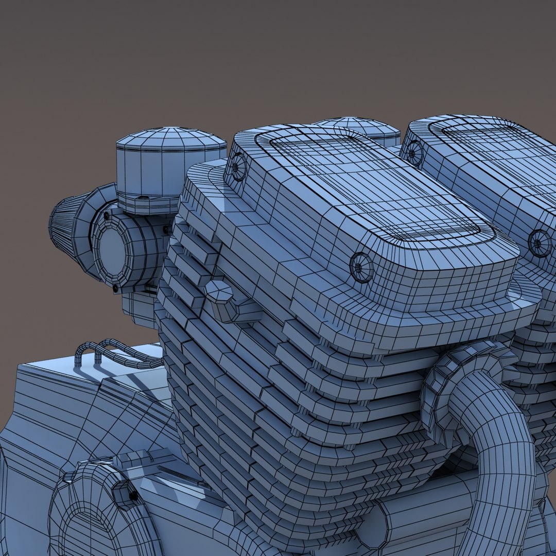 Motorcycle Engine 3d Max