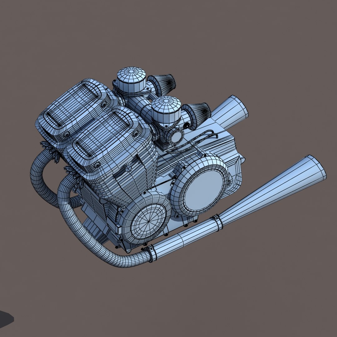 Motorcycle Engine 3d Max
